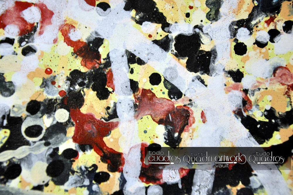 Cuadro "Homenaje a Pollock", lienzo de Ángeles Croxatto T.