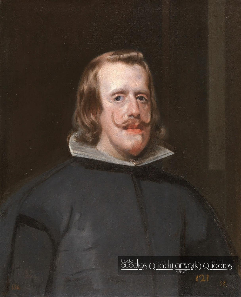 Cuadro "Felipe IV" de Velázquez, retrato barroco del rey.